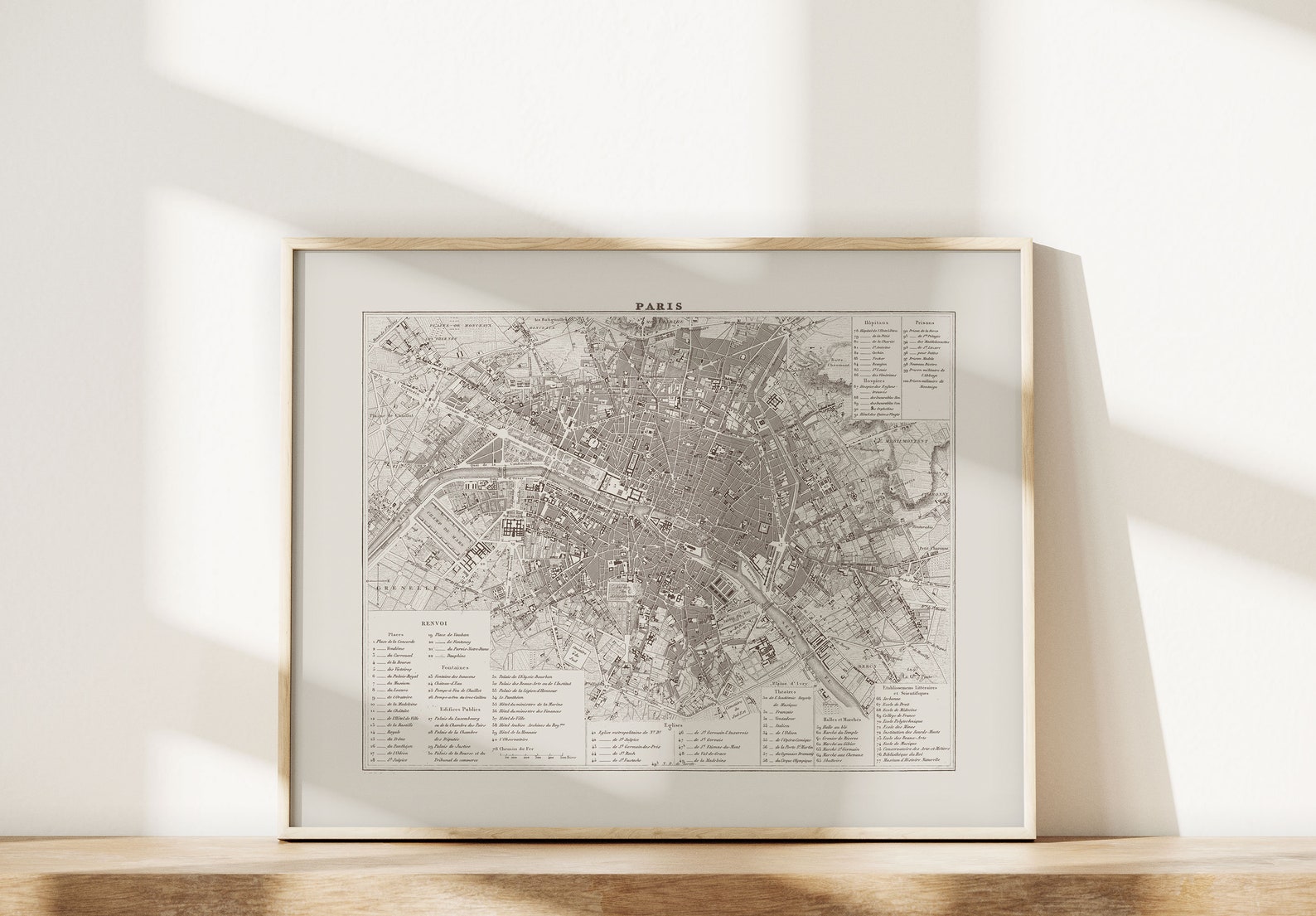 ANTIQUE PARIS MAP Map of Paris Historical Paris Map - Etsy Canada
