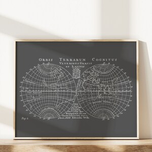 BLUEPRINT WORLD MAP Old Map of the World Office Wall Art - Etsy Canada