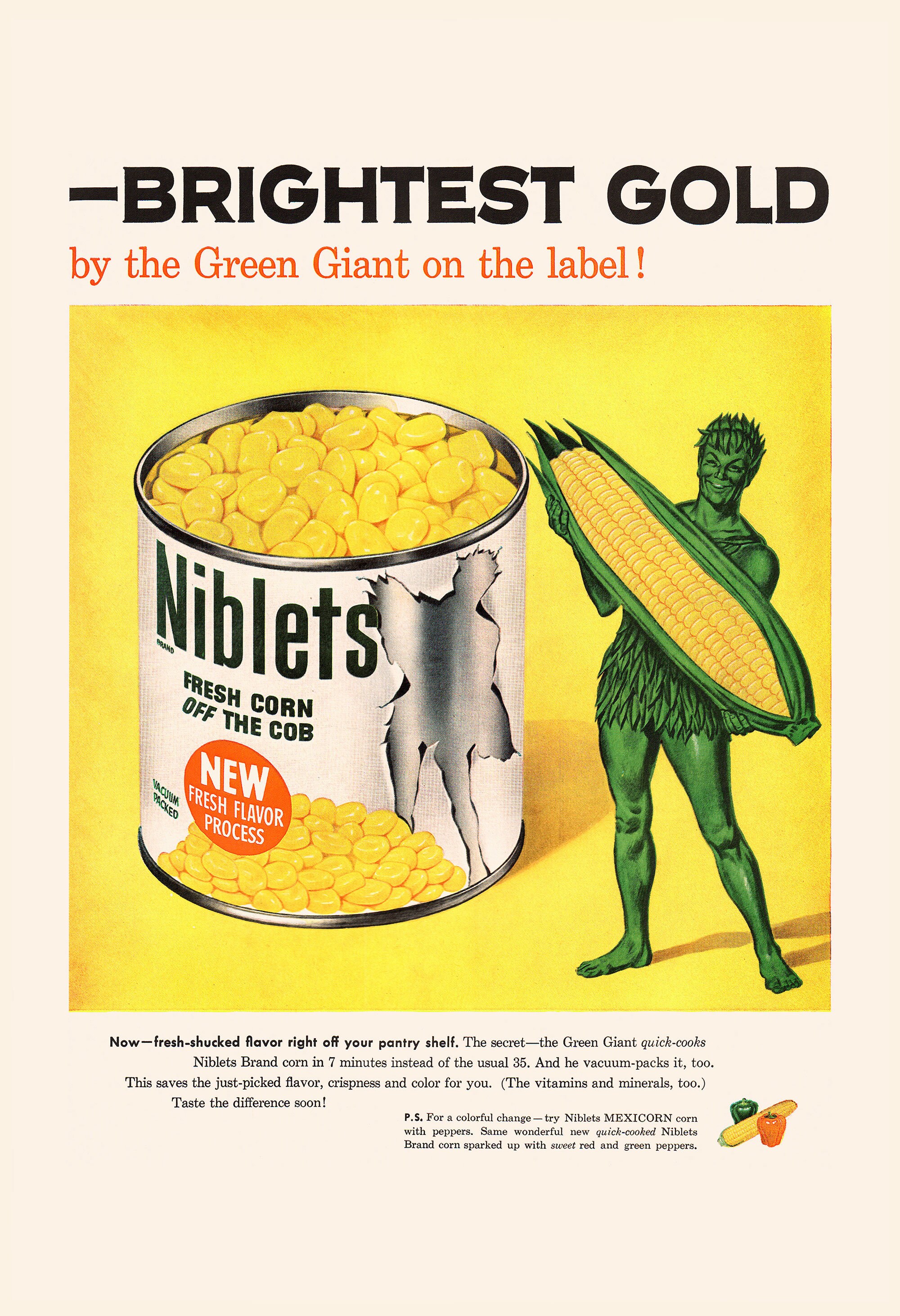 VINTAGE KITCHEN AD Retro Mid-century Ad Canned Corn Ad - Etsy