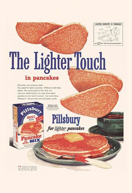RETRO PANCAKE AD Retro Kitchen Art Mid-century Poster - Etsy