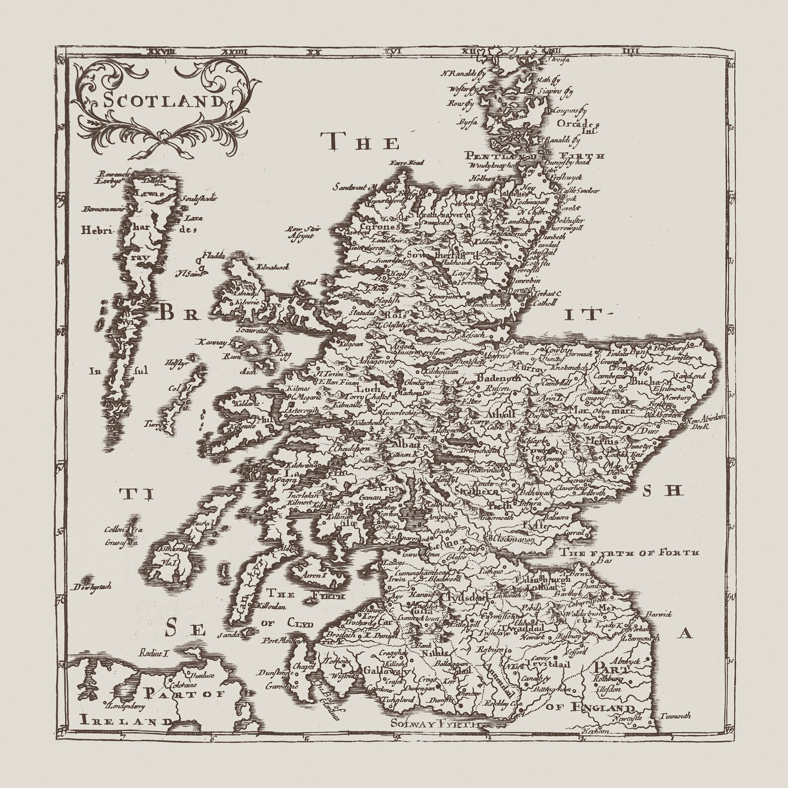 VINTAGE SCOTLAND MAP Antique Scotland Map Professional - Etsy Canada