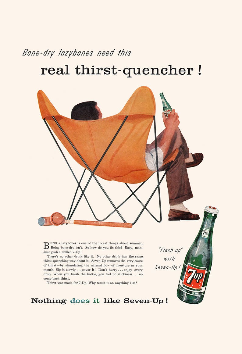 VINTAGE SODA AD Retro Drink Poster Ad Soda Pop Ad Soft | Etsy