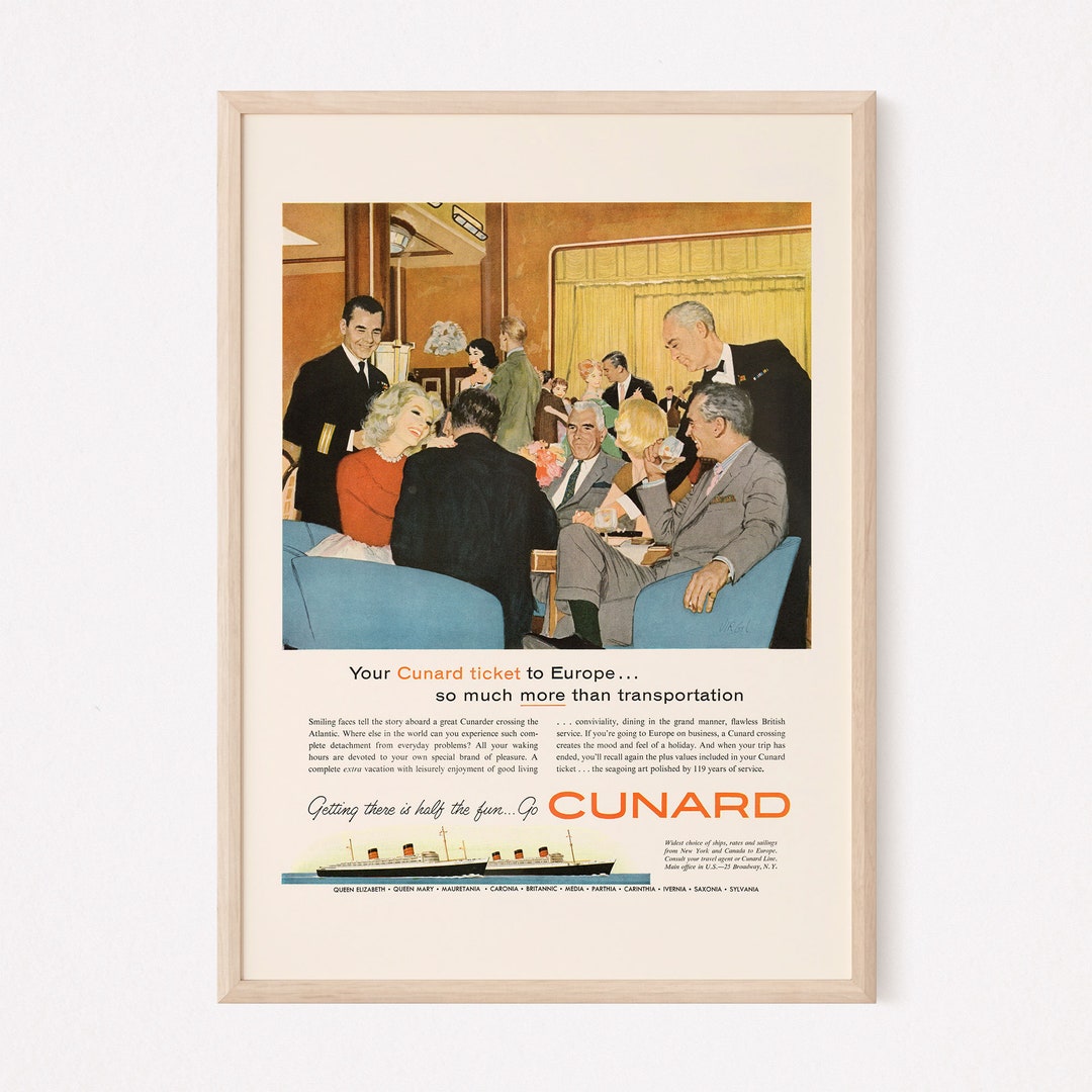 VINTAGE OCEAN CRUISER Ad, Retro Mid-century Ad, Vintage Luxury Boat ...