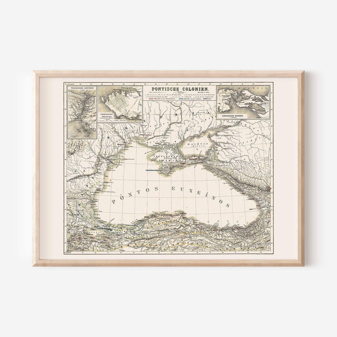 PONTUS REGION MAP, Historical Map of Pontos Black Sea Map, Northern ...