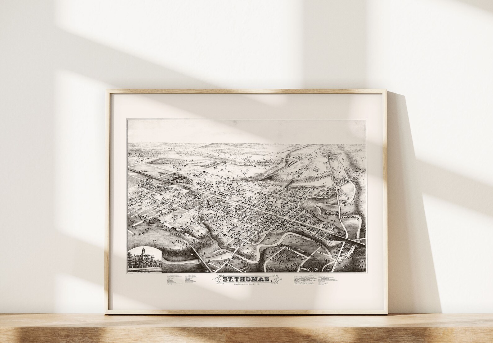 ST. THOMAS MAP Antique St Thomas Ontario Map Antique Map - Etsy