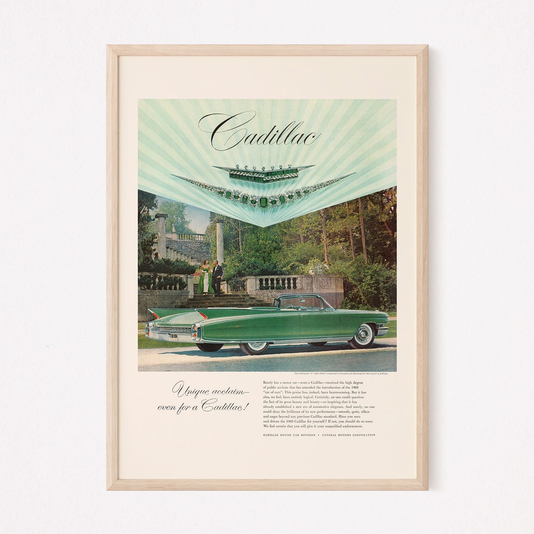 RETRO LUXURY CAR Ad, Retro Car Poster, Classic Car Ad, Car Lover Gift ...