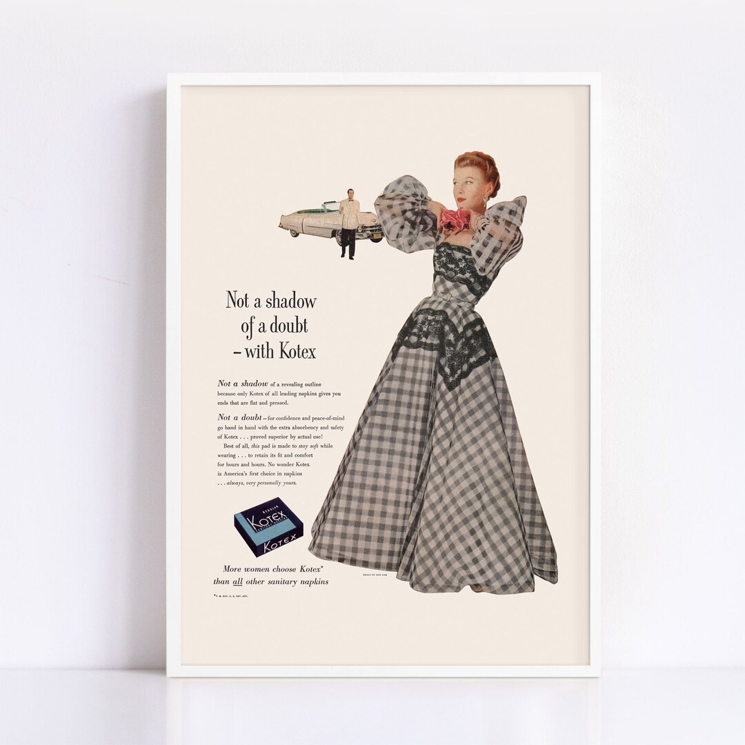 VINTAGE TAMPON AD, Retro Tampon Poster Ad, Vintage Ad, Retro Mid ...