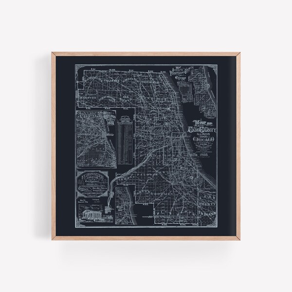 Chicago Map - Etsy