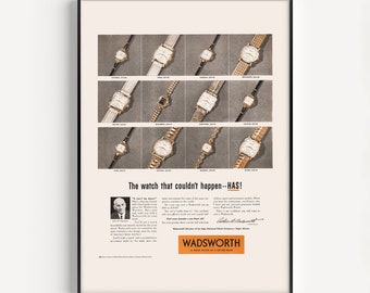 Vintage Watches Poster - Etsy