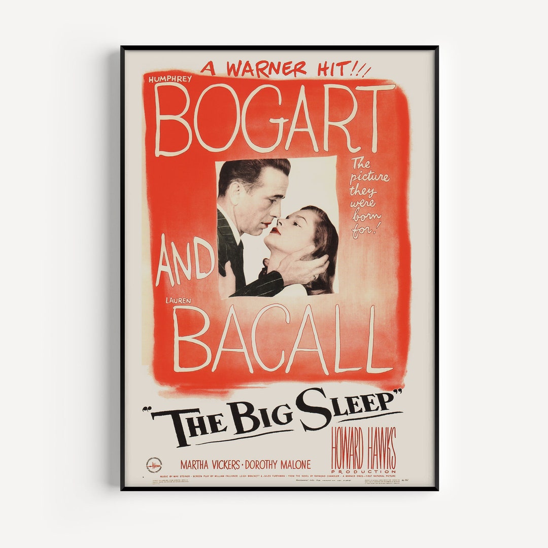 THE BIG SLEEP Movie Poster, Classic Movie Poster, Humphrey Bogart, Film ...