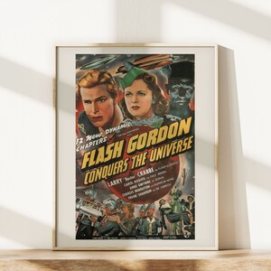 VINTAGE FLASH GORDON Movie Poster, B-movie Poster, Retro Cult Movie ...