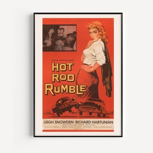 HOT ROD RUMBLE, Retro Movie Poster, High Quality Reproduction, Retro ...