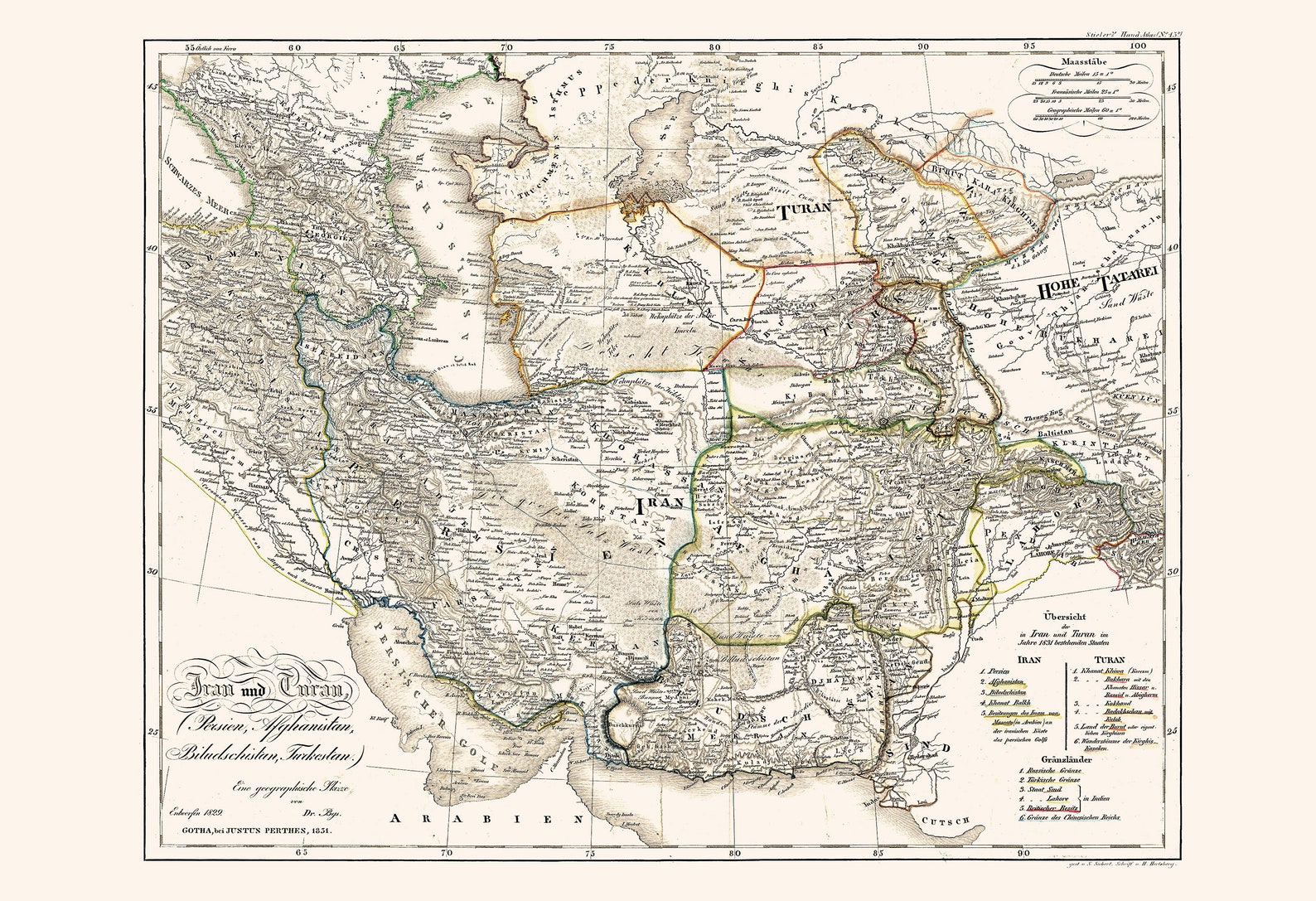 ANCIENT PERSIA MAP Map of Iran and Turan Historical Persia - Etsy