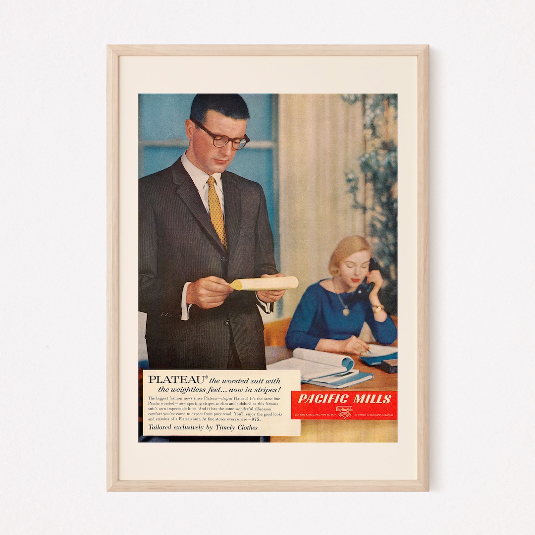 OLD OFFICE POSTER Ad Classic Office Ad Mid-century Poster - Etsy