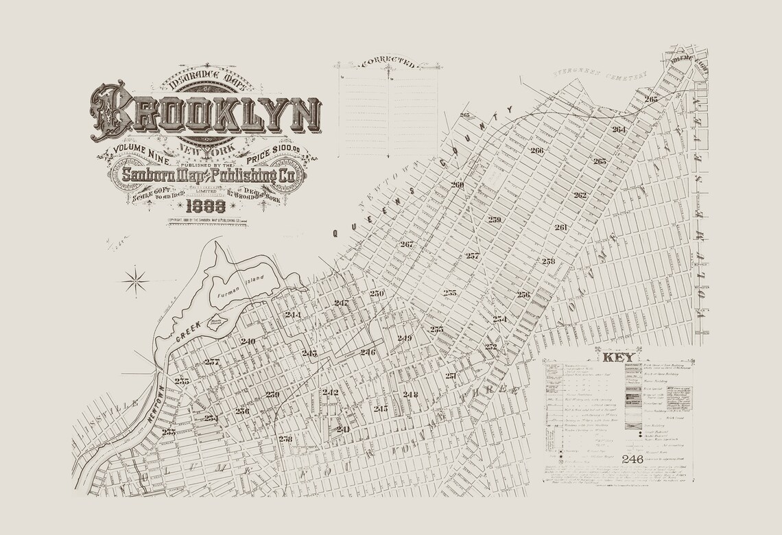 GREENPOINT BROOKLYN MAP Williamsburg Map Vintage Map of - Etsy Canada