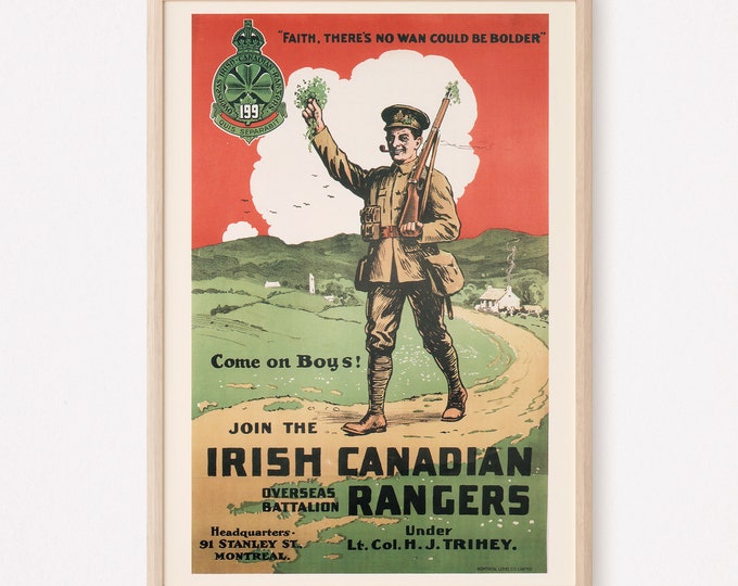 Irish Wwi Poster - Etsy Canada