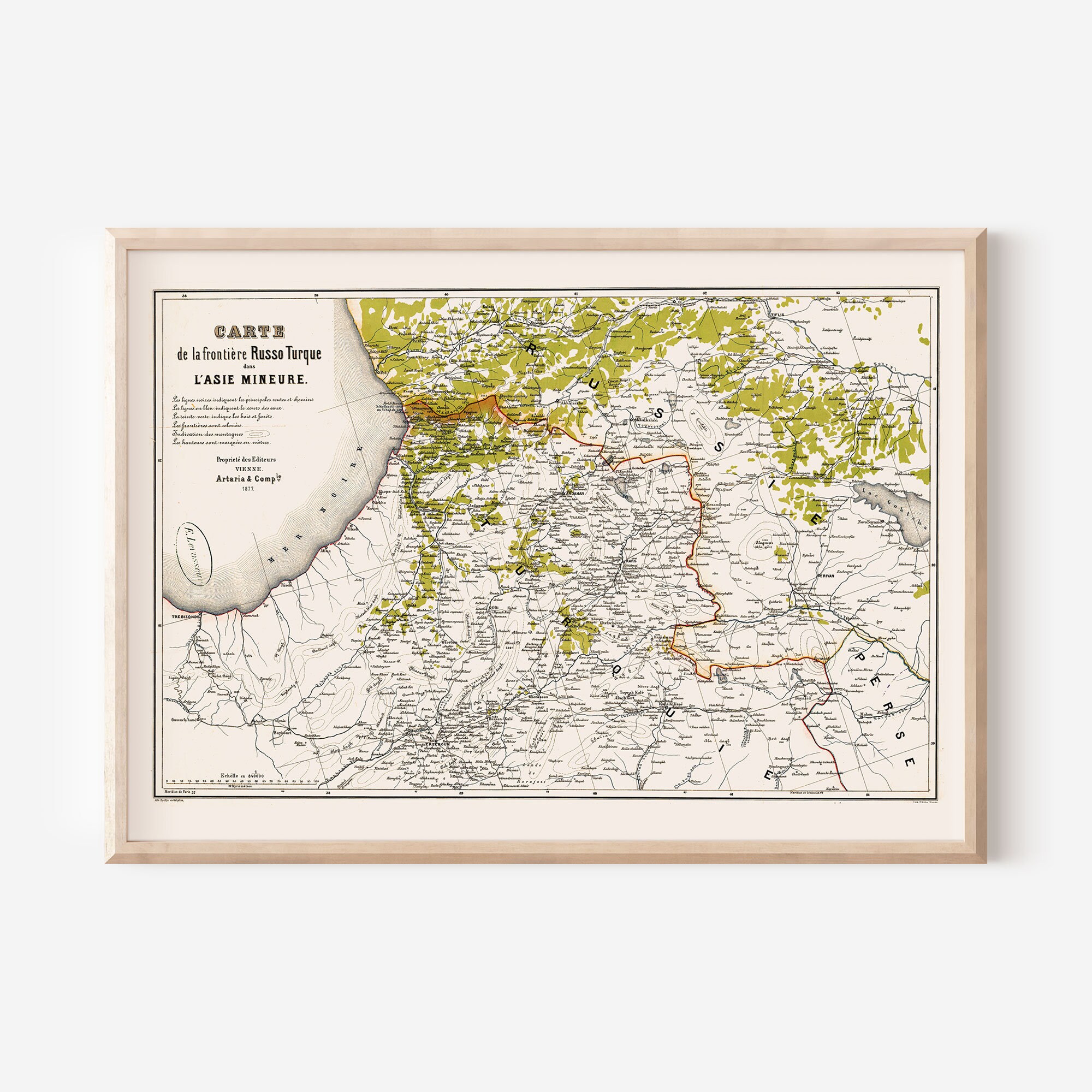 MAPA de ASIA MENOR Mapa antiguo francés de Asia Menor Mapa - Etsy México