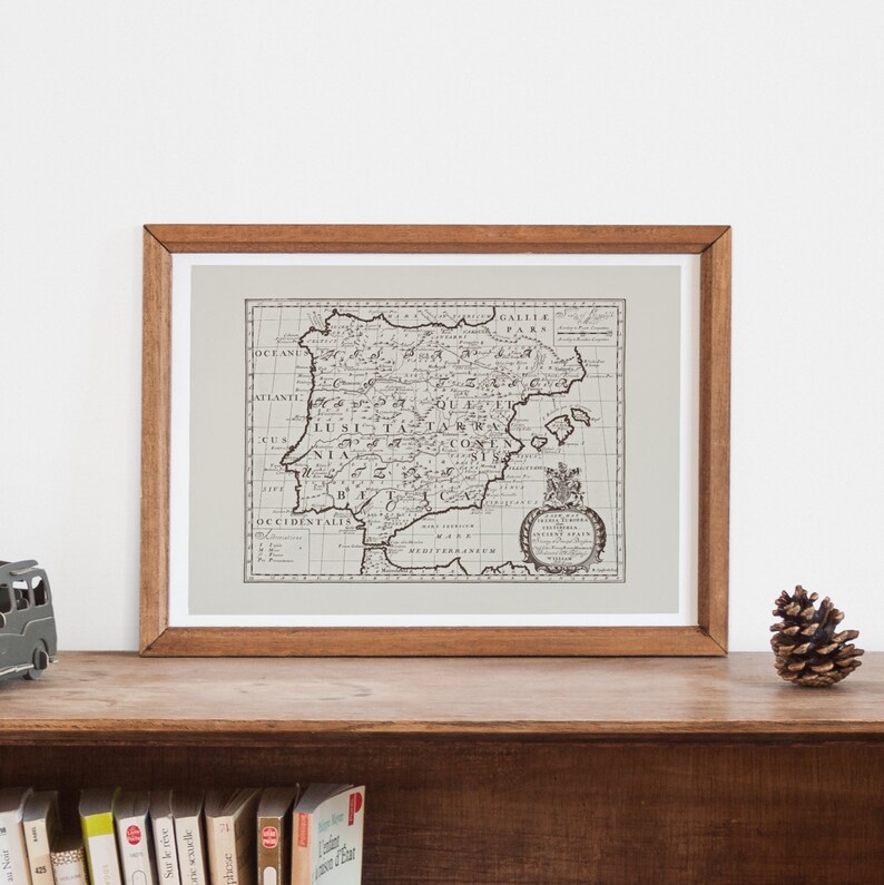 ANCIENT SPAIN MAP Historical Map of Ancient Spain Antique | Etsy