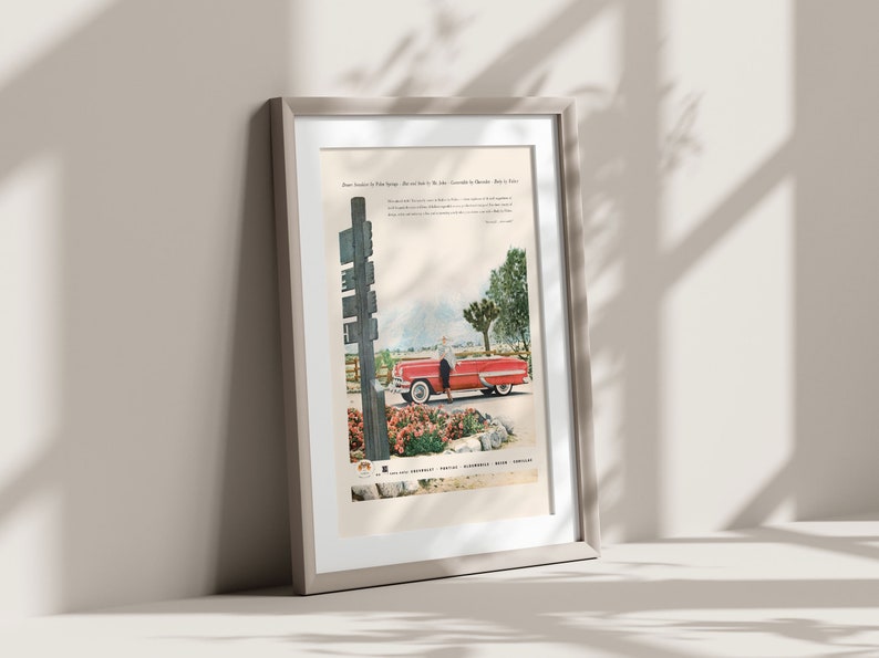 VINTAGE CAR AD Rockabilly Car Poster Hot Rod Poster Retro - Etsy