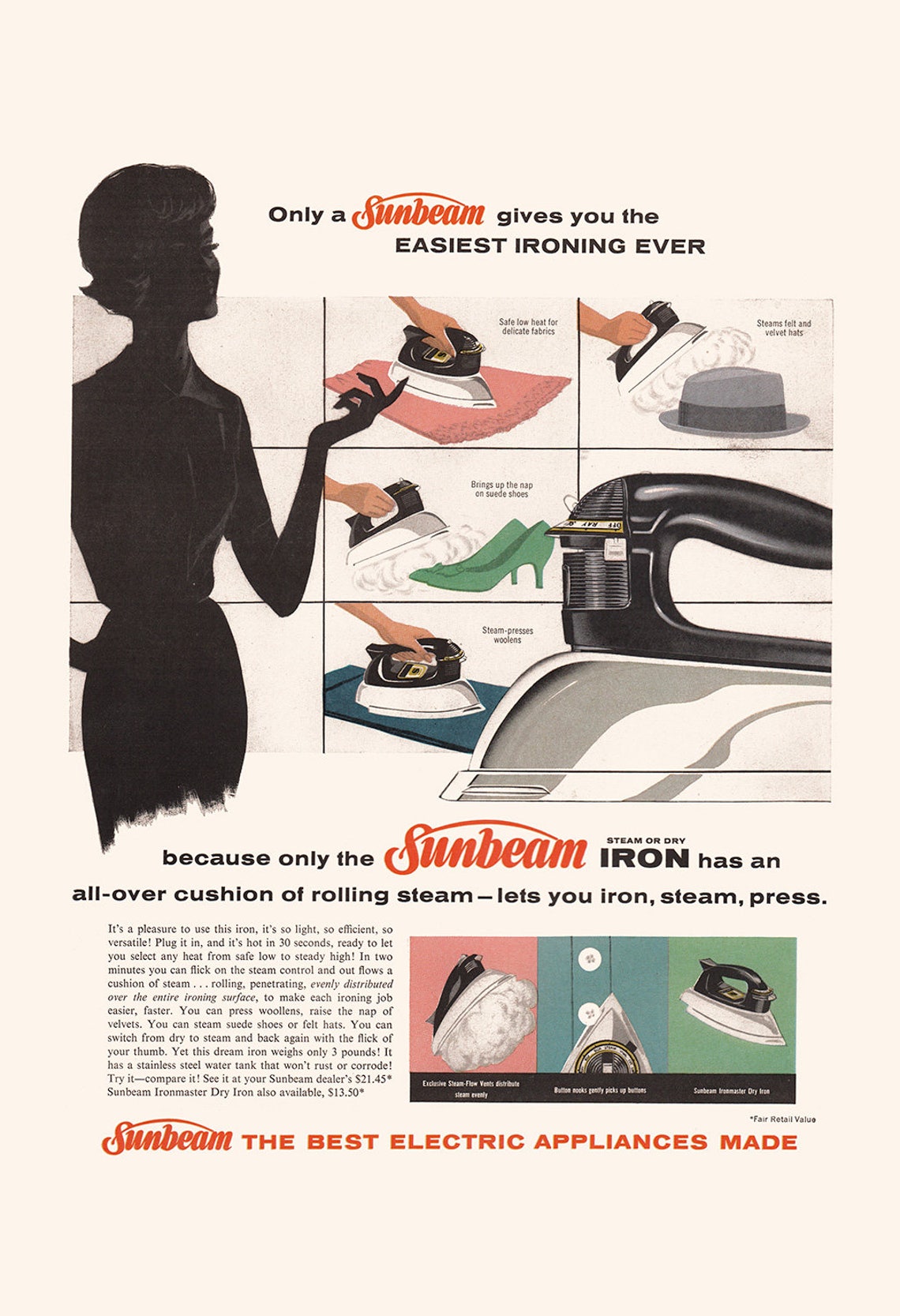 LAUNDRY ROOM POSTER Retro Iron Ad High Quality | Etsy