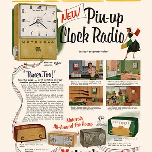 NOSTALGIC RADIO POSTER, 1950s Retro Radio Print, Retro Mid-century ...
