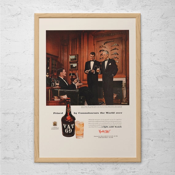 Rich Man WHISKEY AD Retro Bar Ad Mid-century Poster Retro | Etsy