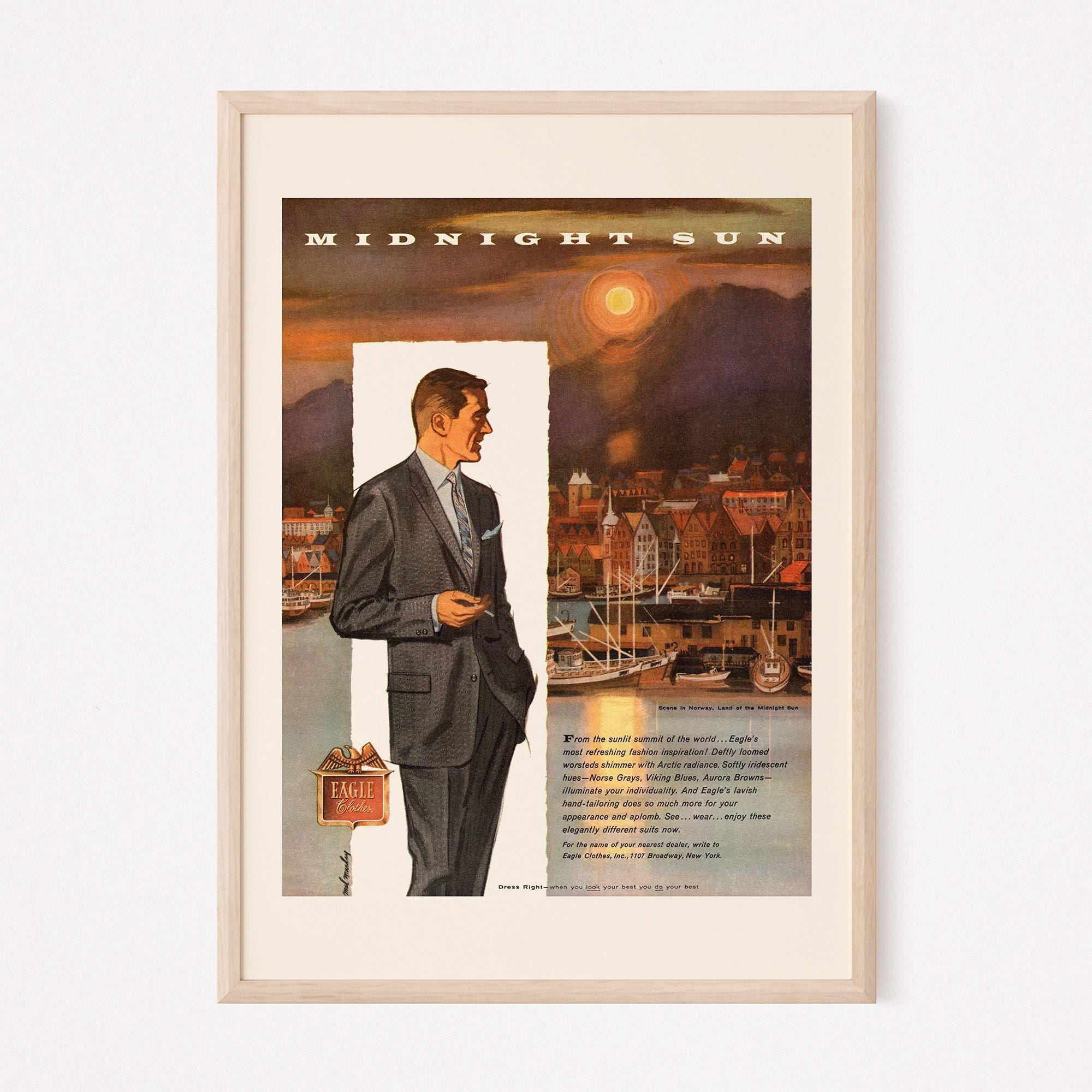 MENS FASHION AD, Retro Suit Ad, Suit up Bachelor Party Ad Vintage Mens ...