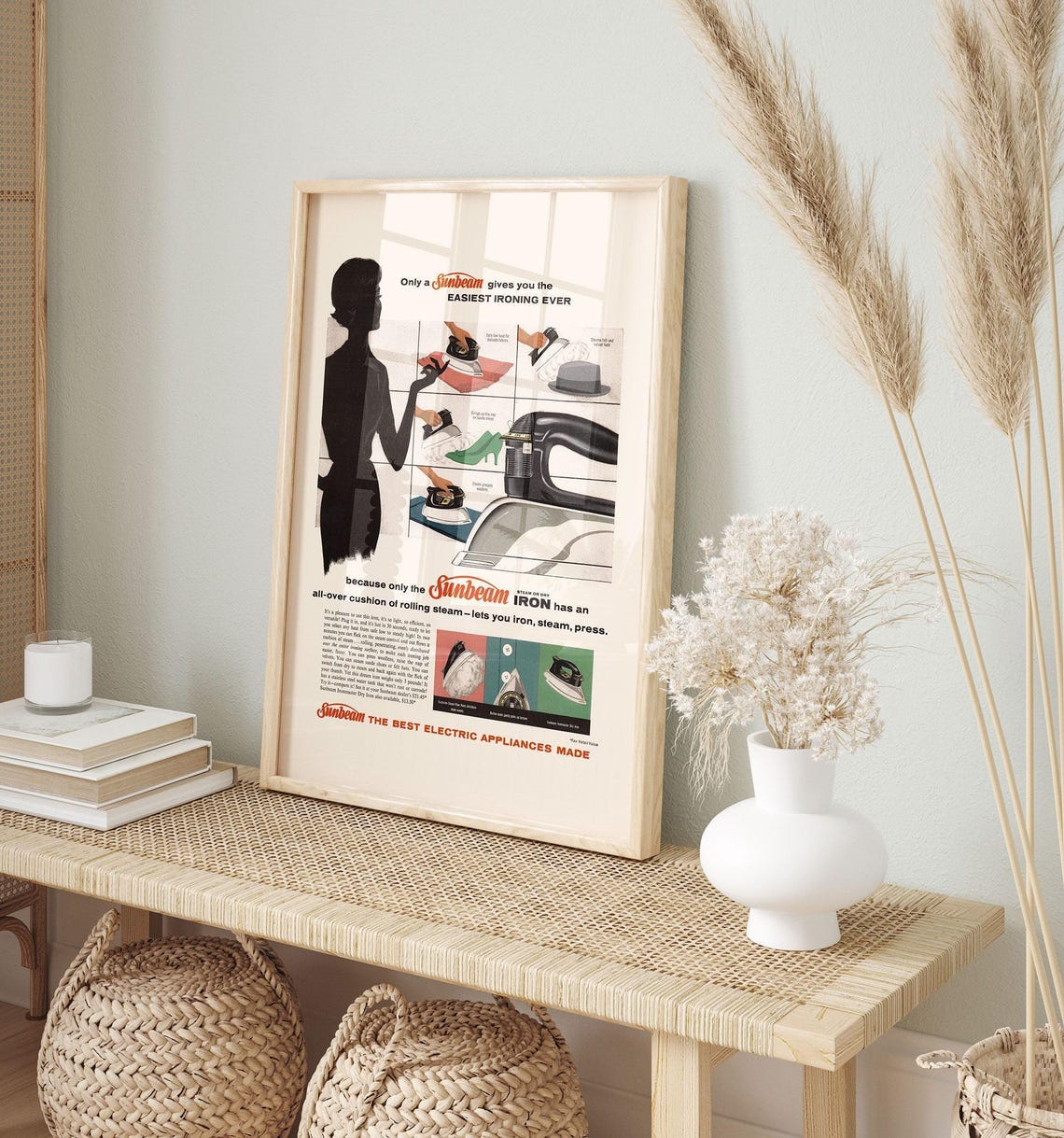LAUNDRY ROOM POSTER, Retro Iron Ad, High Quality Reproduction, Vintage ...
