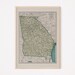 GEORGIA MAP PRINT, Vintage Map of Georgia, Old Map Print, Vintage Wall ...