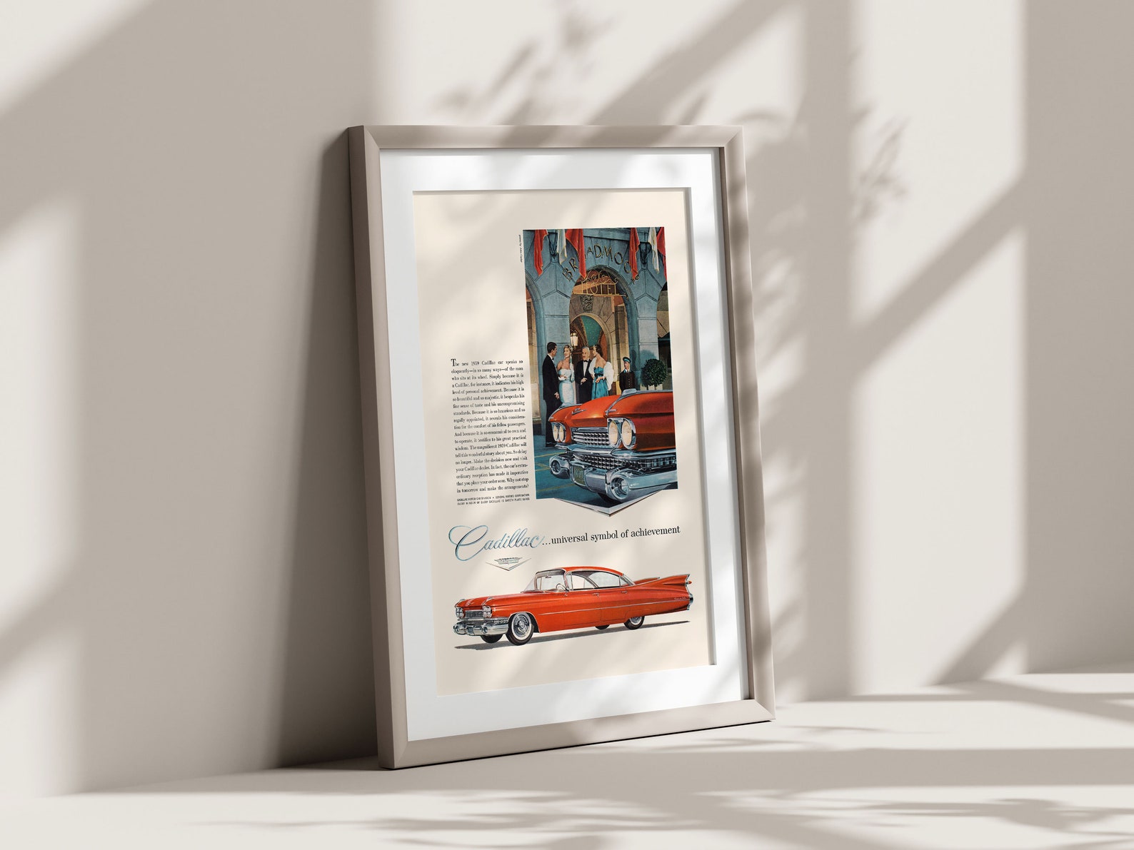 LUXURY RED CAR Ad Classic Car Ad Retro Car Poster Old Car - Etsy