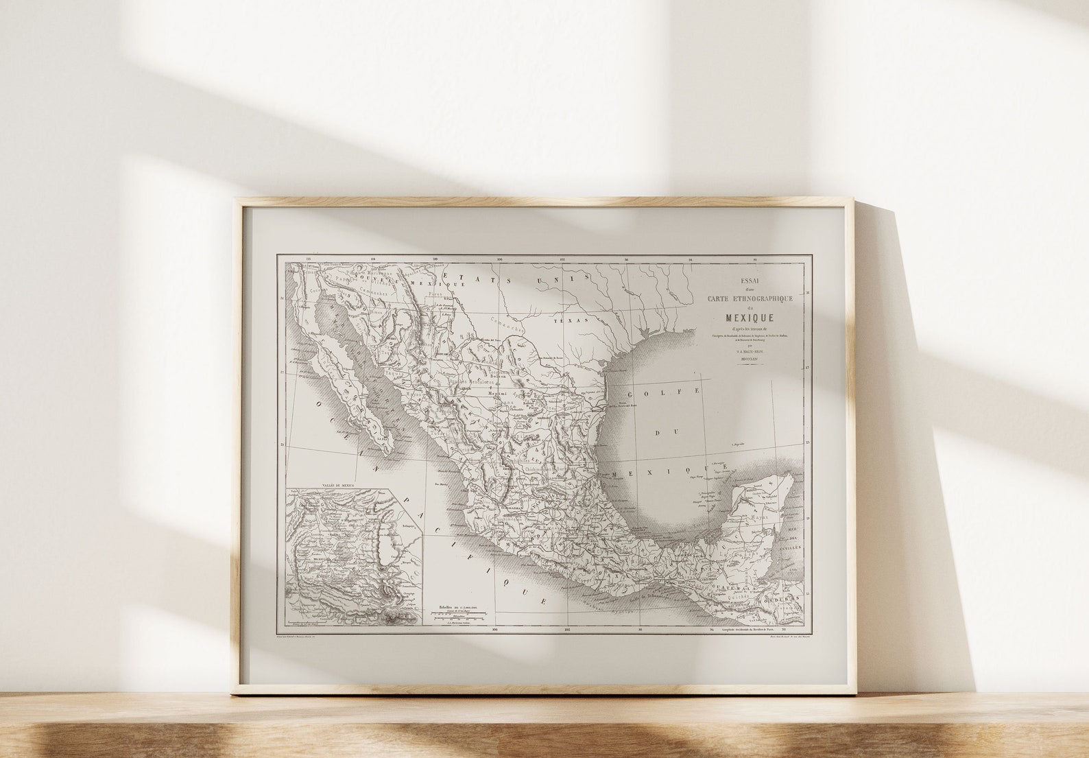 ANTIQUE MEXICO MAP Historical Map of Mexico Office Wall - Etsy