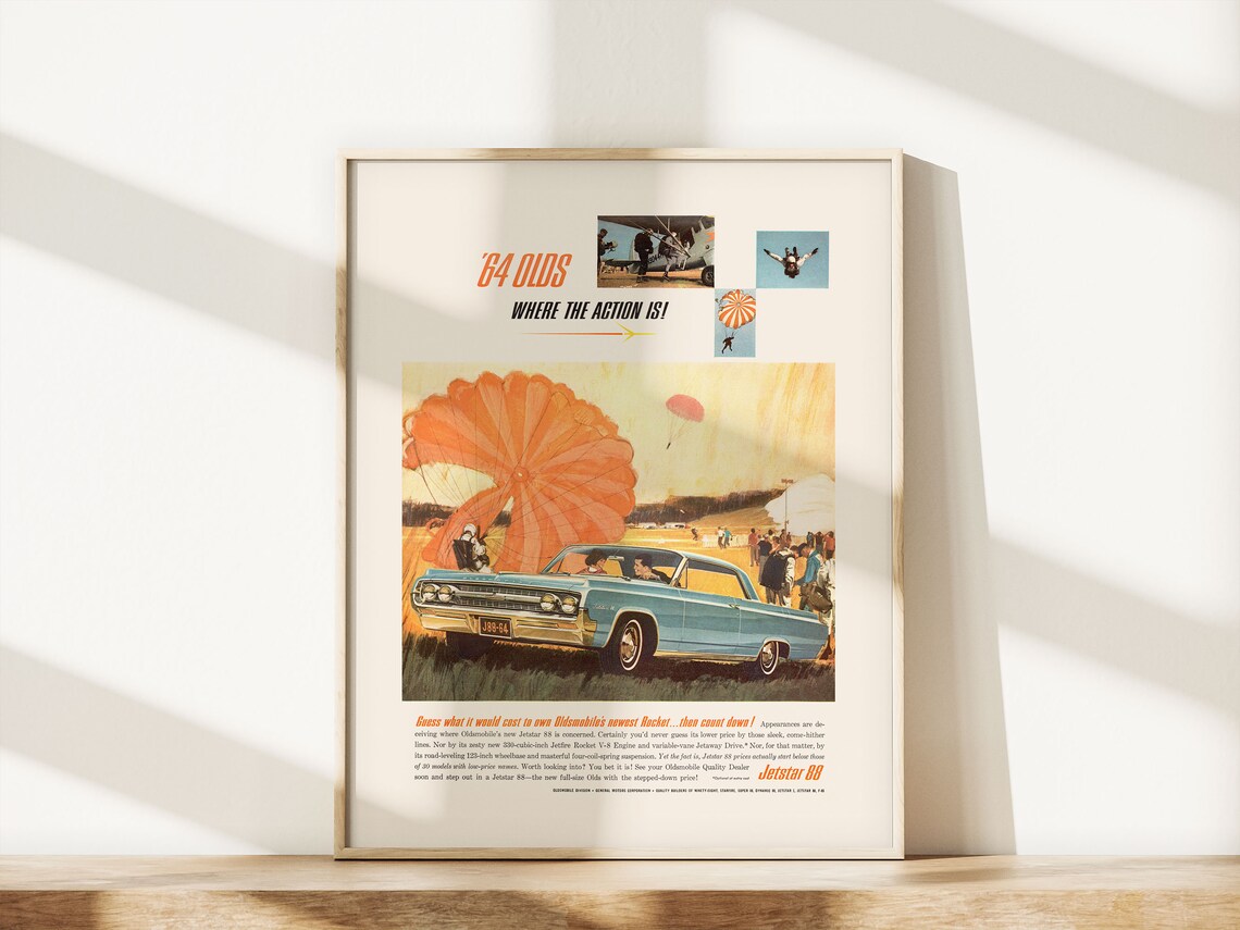 RETRO CLASSIC CAR Ad Retro Car Ad Oldsmobile Classic Car - Etsy