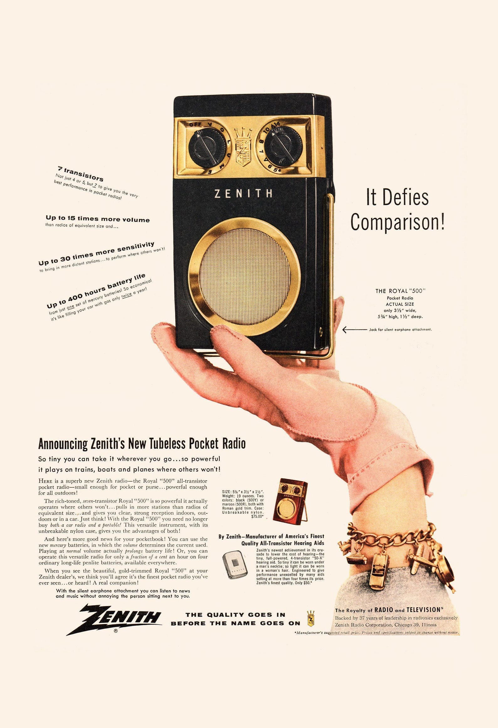 RETRO PORTABLE RADIO Ad, Vintage Radio Ad, Mid-century Poster Space Age ...