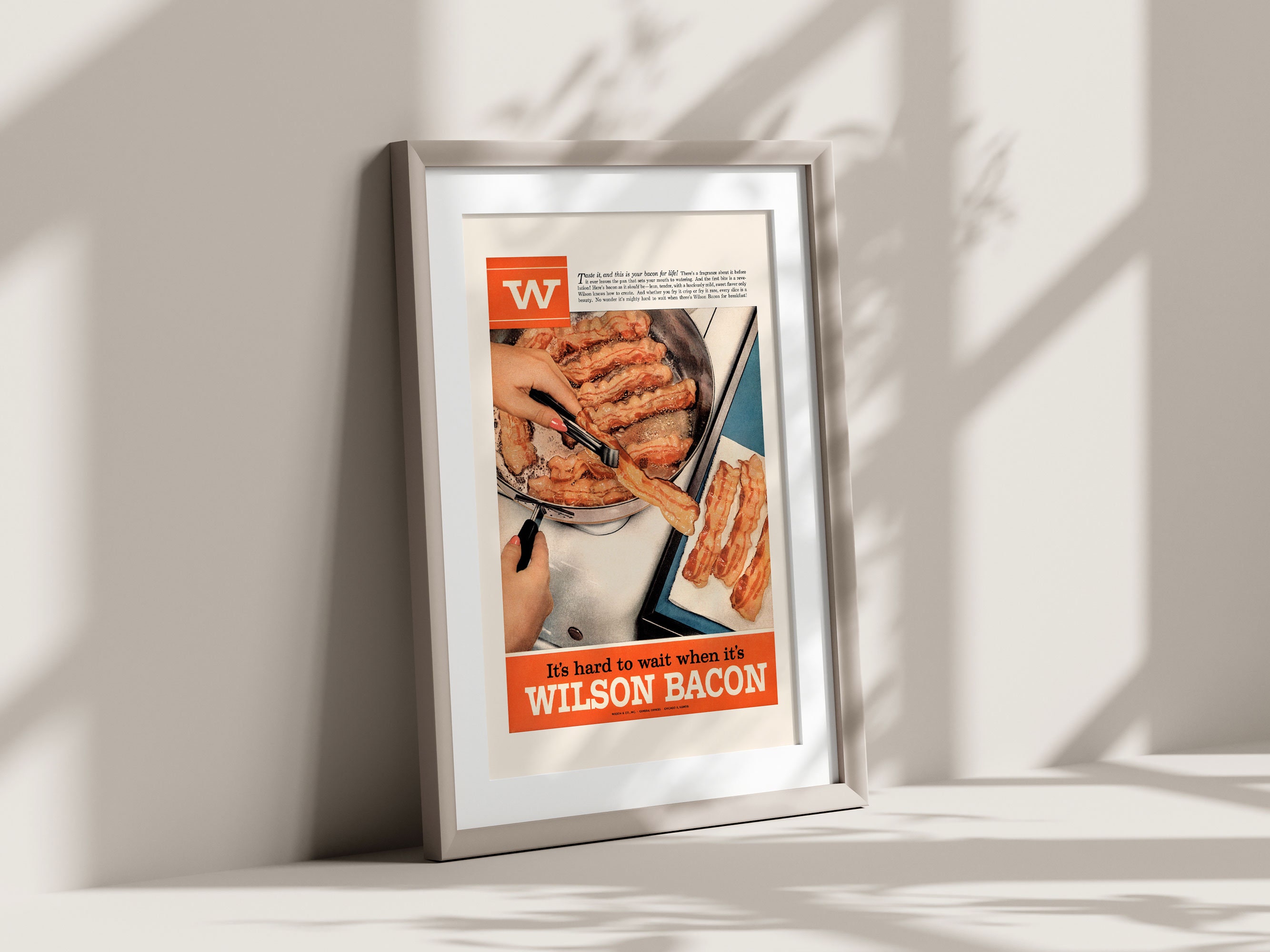 VINTAGE BACON AD Retro Mid-century Ad Bacon Retro Poster - Etsy Canada