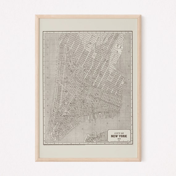 KILLER NYC MAP Retro Minimalist New York City Map Retro - Etsy