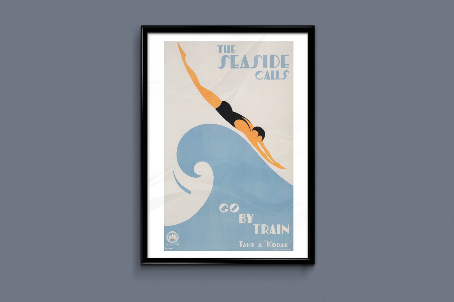 VINTAGE SWIMMING POSTER Seaside Poster Art Deco Travel - Etsy