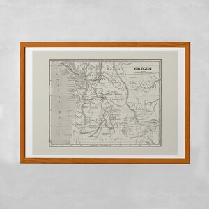 VINTAGE OREGON MAP Antique Map of Oregon Professional | Etsy