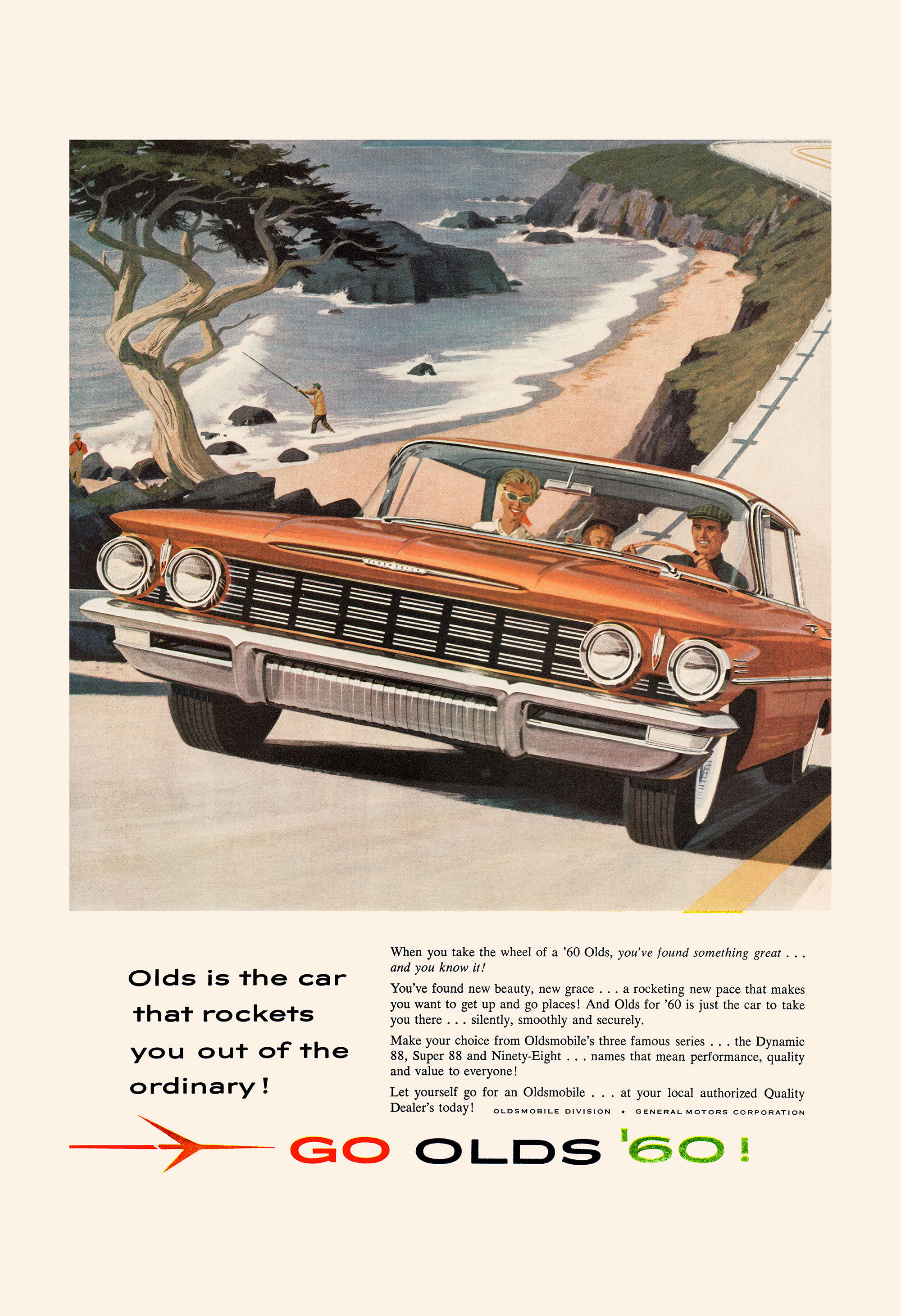 60s RED CAR AD, Retro Car Ad, Car Poster, Professional Reproduction ...