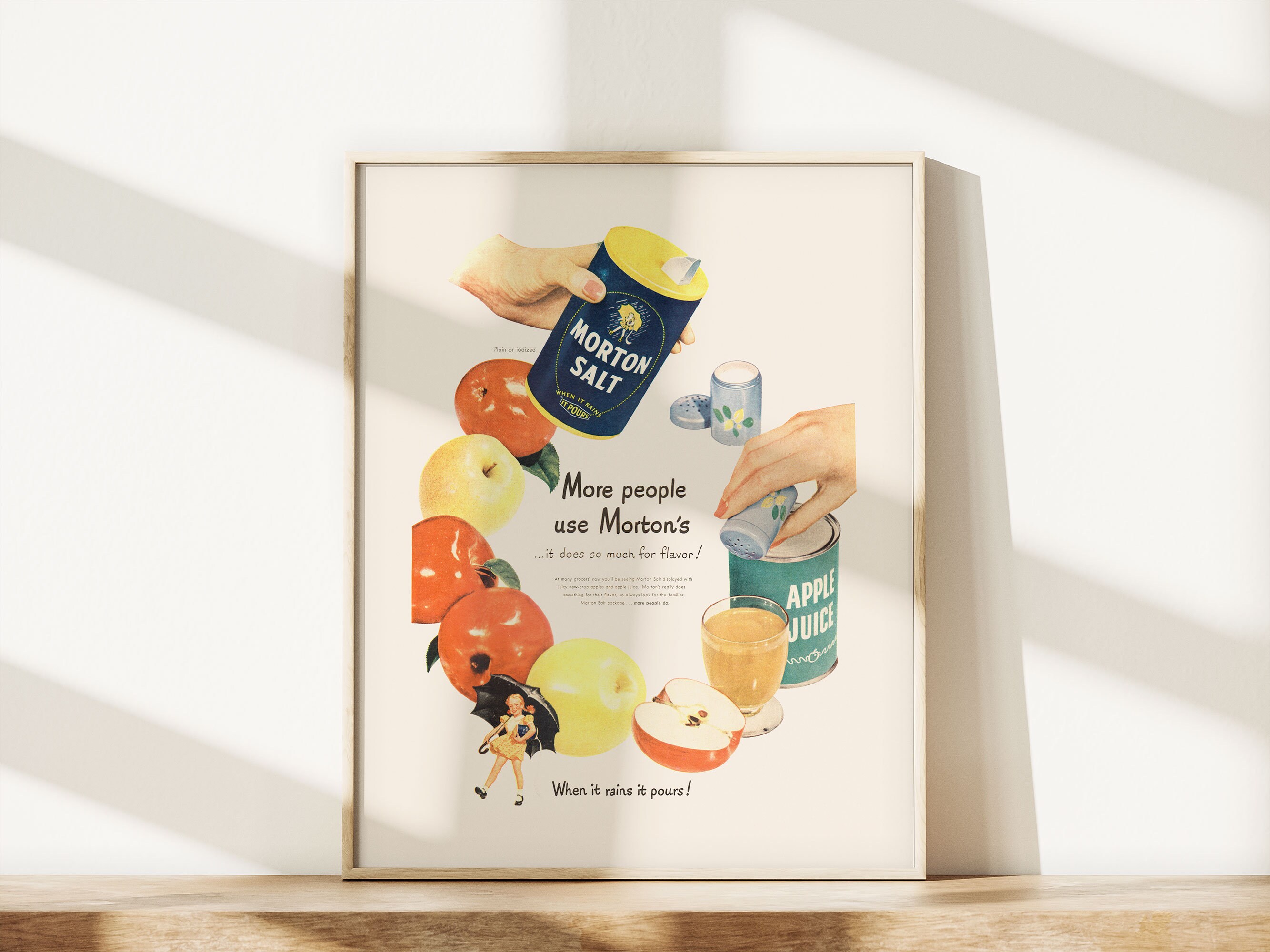 RETRO KITCHEN POSTER Ad Retro Salt Ad Mortons Salt Ad - Etsy
