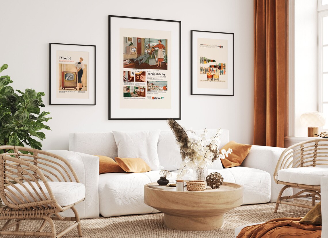 VINTAGE TV POSTER Old Television Poster Winter Poster - Etsy