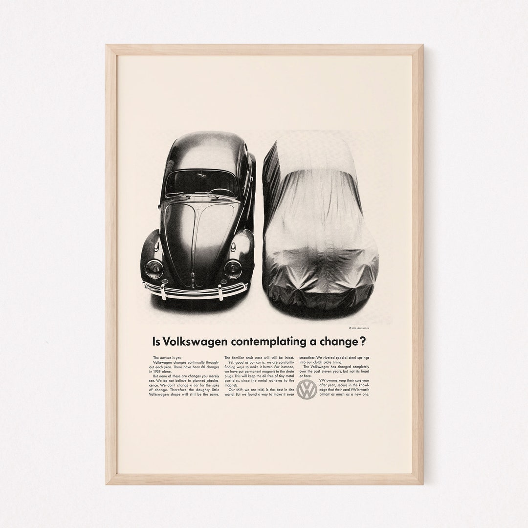 RETRO BEETLE AD, Classic Car Ad, Retro Beetle Poster, Punch Buggy Mid ...