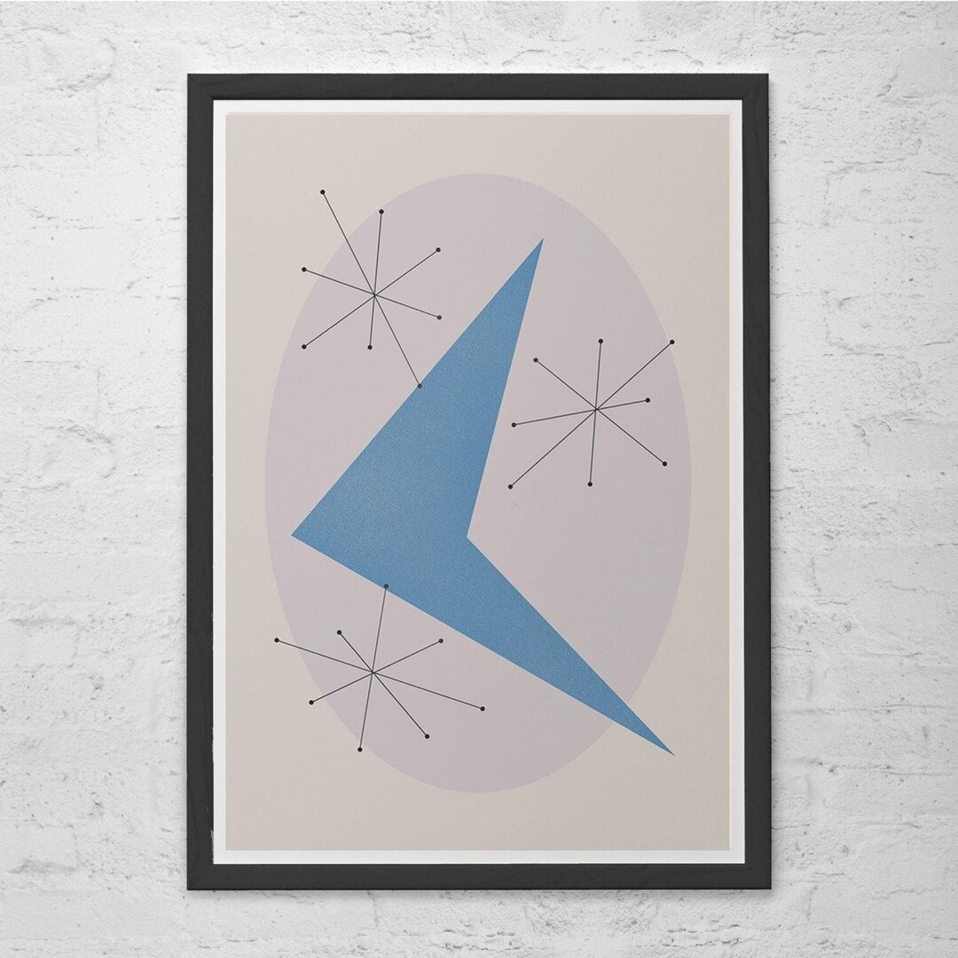 Mid-century Modern Print - Geometric Poster, Herman Miller Style Art ...