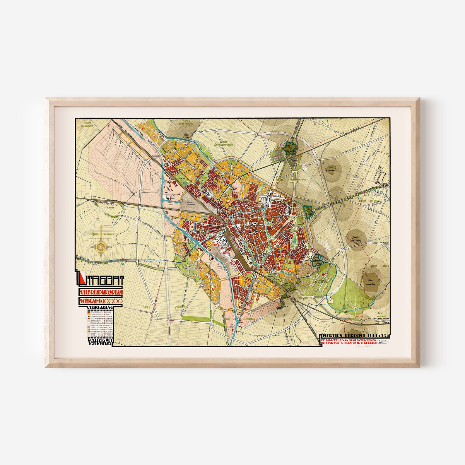 ANTIQUE UTRECHT MAP Map of Utrecht Historical Netherlands - Etsy
