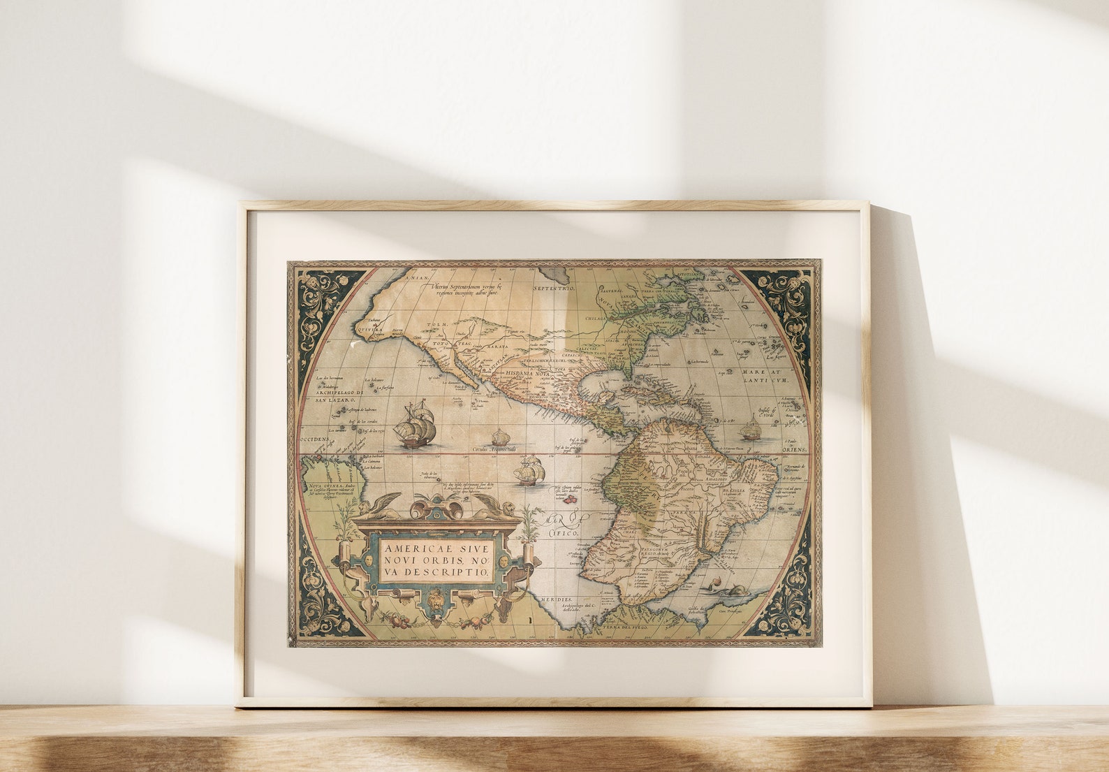 MAP of the NEW WORLD Map of the Americas by Abraham - Etsy