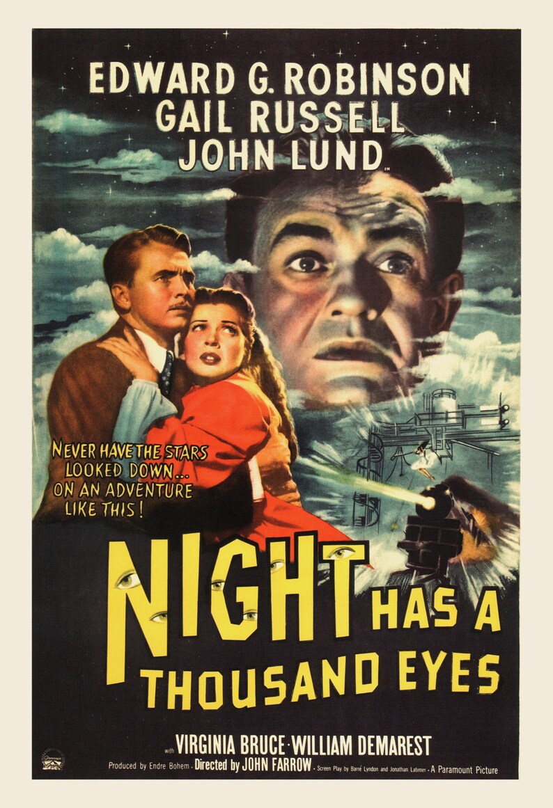 CLASSIC MOVIE POSTER Vintage Film Art Poster Edward G - Etsy