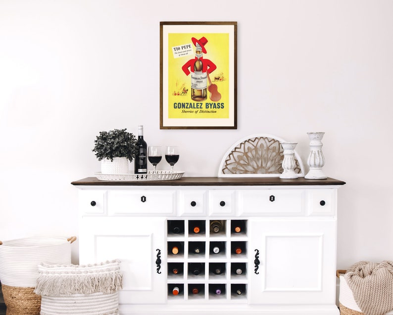 VINTAGE SHERRY ADVERTISING Poster Vintage Sherry Ad Yellow - Etsy