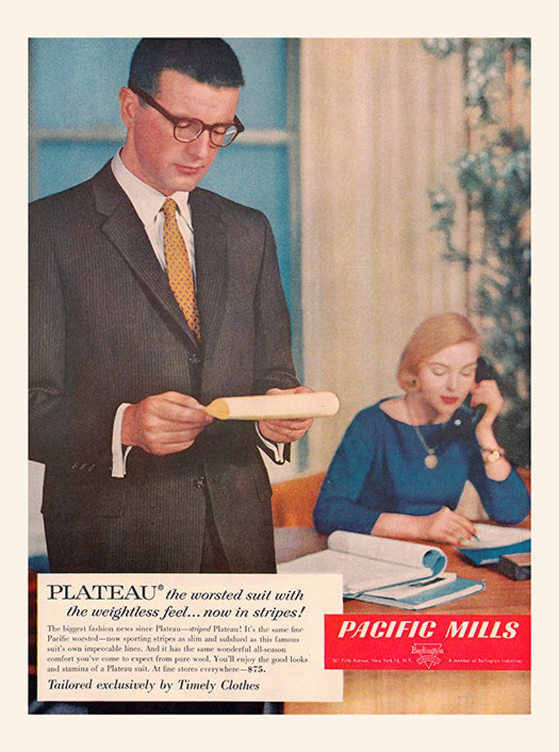 OLD OFFICE POSTER Ad Classic Office Ad Mid-century Poster - Etsy