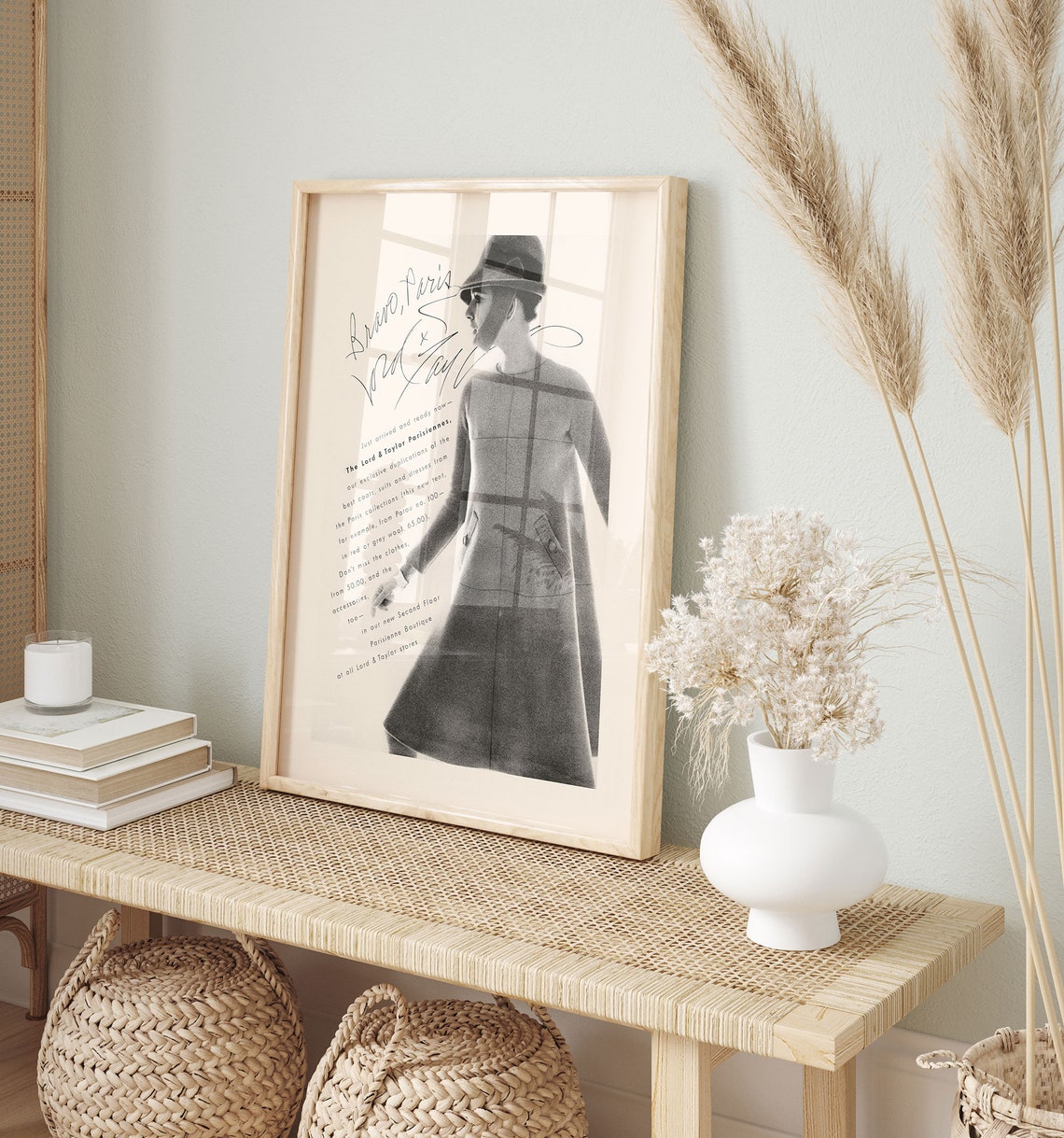 RETRO FASHION AD Retro Mid-century Ad Vintage Womens - Etsy