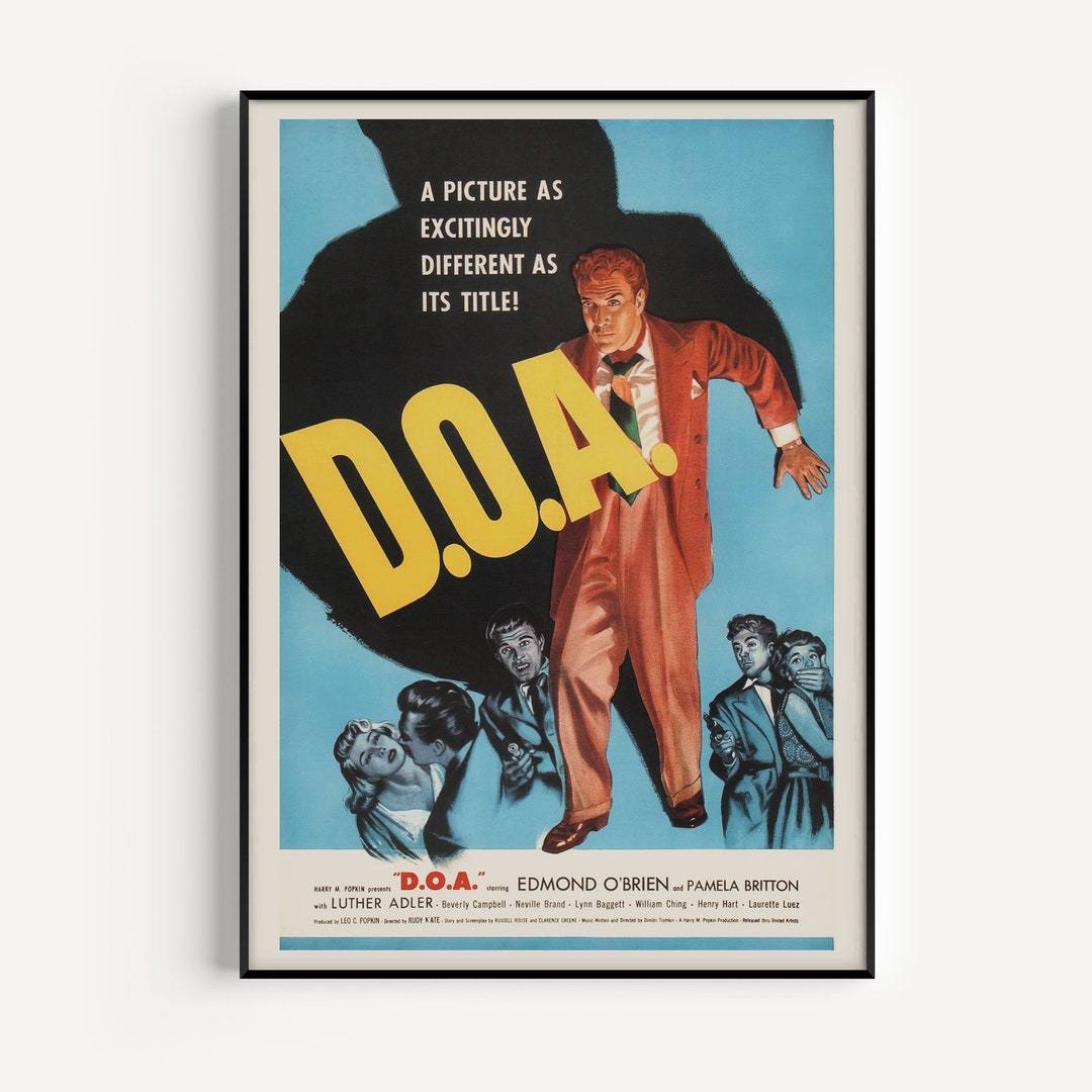CLASSIC MOVIE POSTER D.O.A. Movie Poster Retro Movie Poster - Etsy