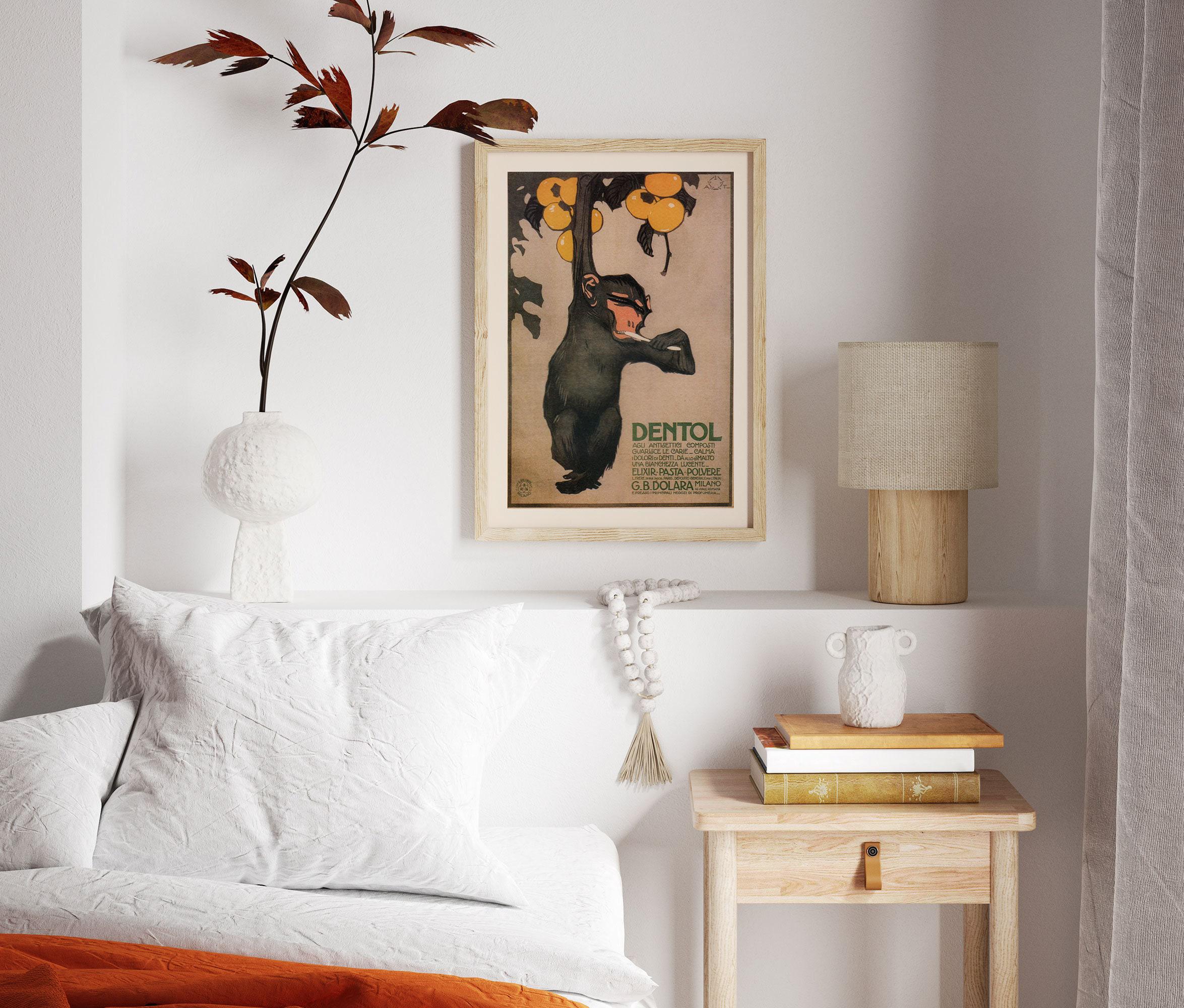 ITALIAN MONKEY POSTER, Toothpaste Ad, Antique Monkey Poster, Antique ...